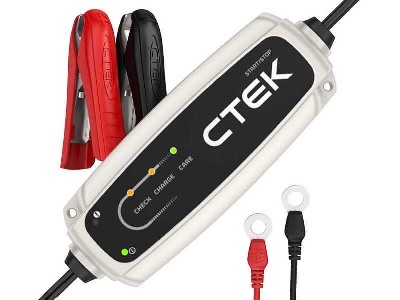 Car battery charger stop start store