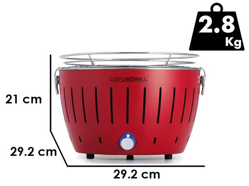LotusGrill LG G28 U Mini charcoal barbecue, red , best deal on AgriEuro