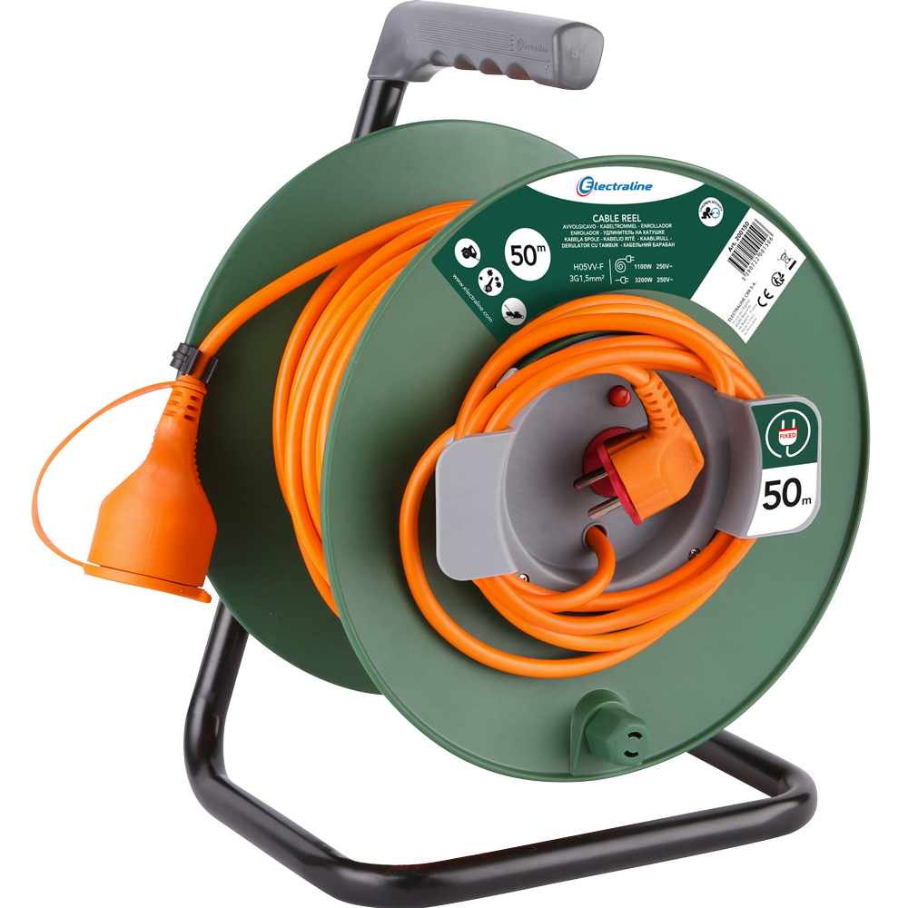 Electraline Cable Reel, 20m, universal socket , best deal on AgriEuro